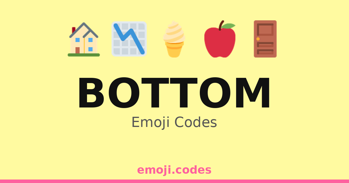 Bottom Emoji Codes 🌊🏝️🌞 — 266 Combinations to Copy & Paste