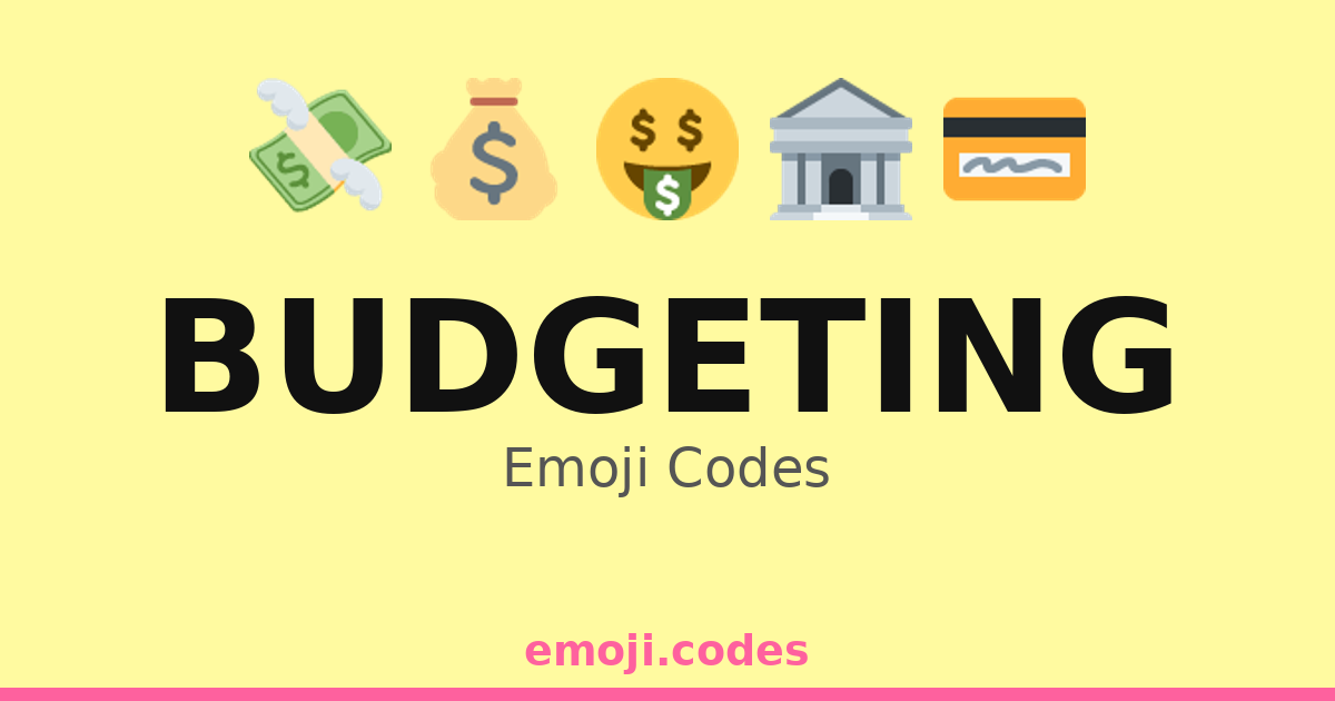 Budgeting Emoji Codes 🏦💵📊📝 — 230 Combinations to Copy & Paste