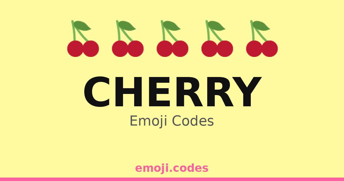 Cherry Emoji Codes 🍒🌳 — 379 Combinations to Copy & Paste