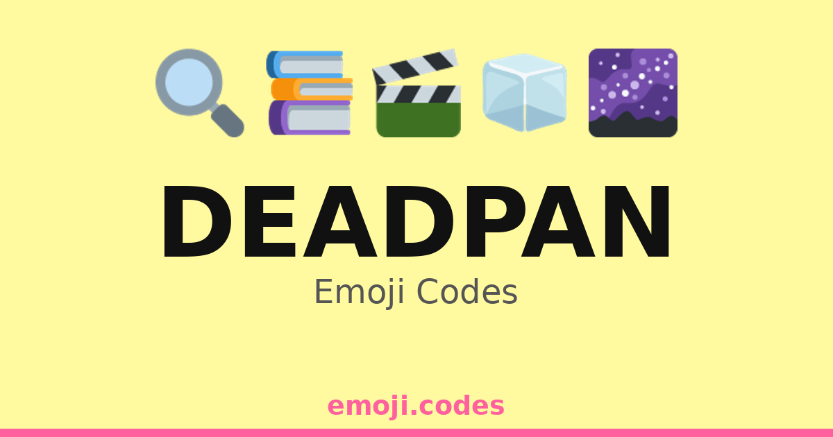 Deadpan Emoji Codes 🔳 — 198 Combinations to Copy & Paste