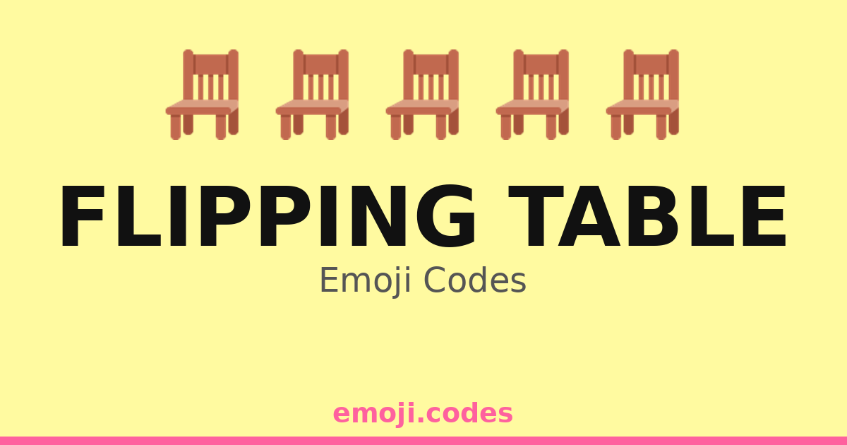 Flipping Table Emoji Codes 💢🪑😤💥 — 398 Combinations to Copy & Paste