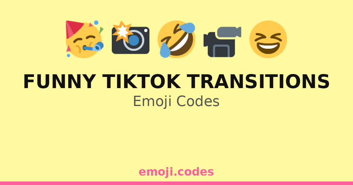 Funny Tiktok Transitions Emoji Codes 🌀😝🎤🎶 — 105 Combinations to Copy ...