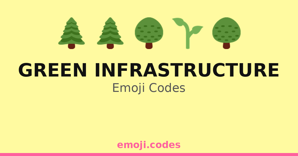 Green Infrastructure Emoji Codes 🌍🌳🌼🚶‍♀️ — 130 Combinations to Copy & Paste
