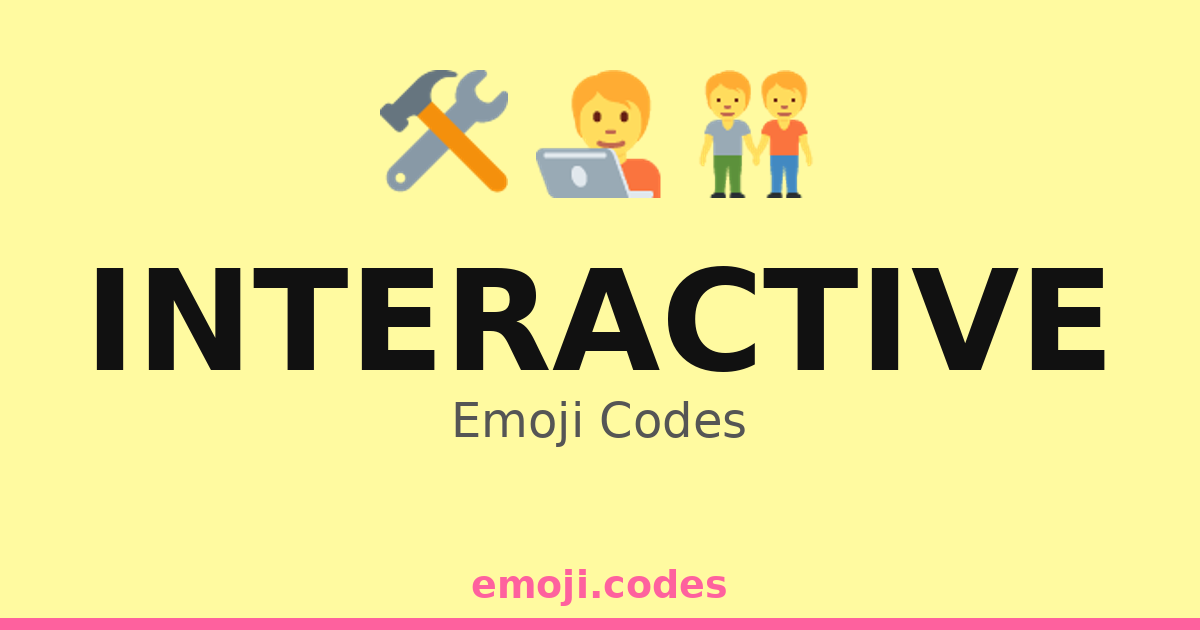 Interactive Emoji Codes 🛠️🔧👷 — 242 Combinations to Copy & Paste