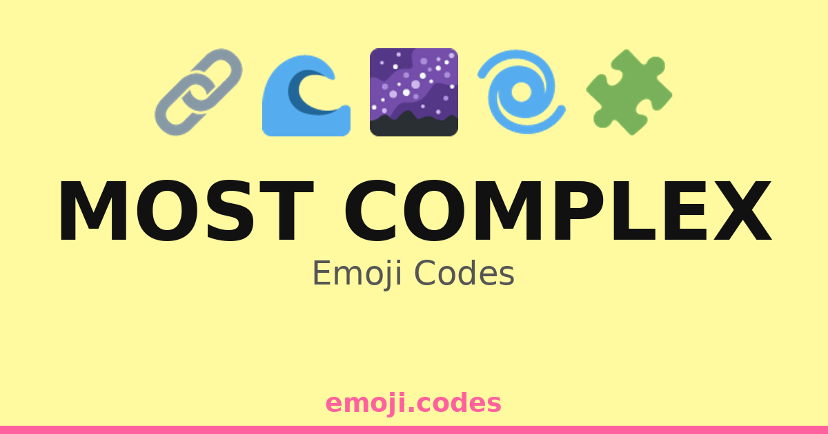 Most Complex Emoji Codes 🌀🌊🌌🌍🧬 — 166 Combinations to Copy & Paste