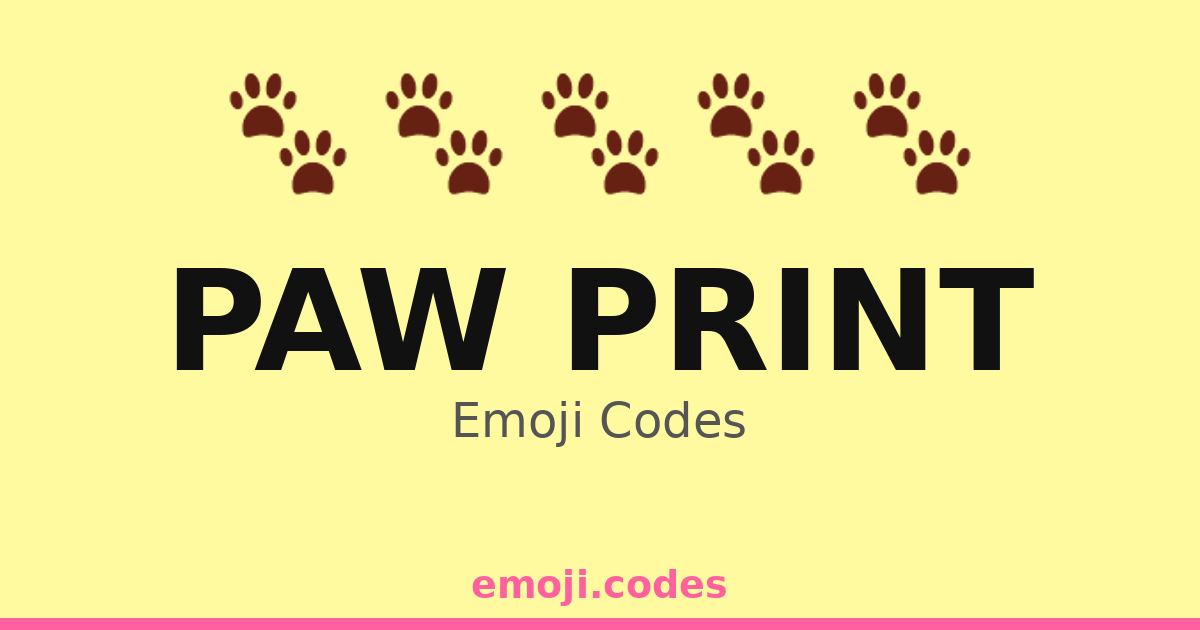 Paw Print Emoji Codes 🐾🌲🏕️🚶‍♂️ — 277 Combinations to Copy & Paste