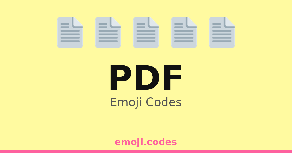 Pdf Emoji Codes 📄💻📤 — 303 Combinations to Copy & Paste