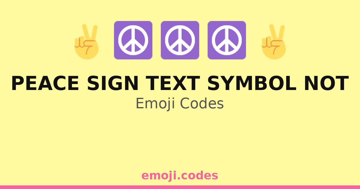 Peace Sign Text Symbol Not Emoji Codes ☮️🌷 — 9 Combinations to Copy & Paste