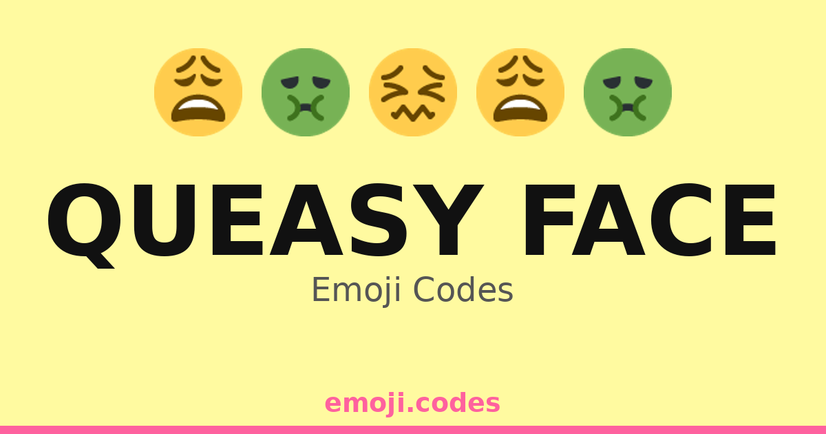 Queasy Face Emoji Codes 😖🌪️🚗 — 375 Combinations to Copy & Paste