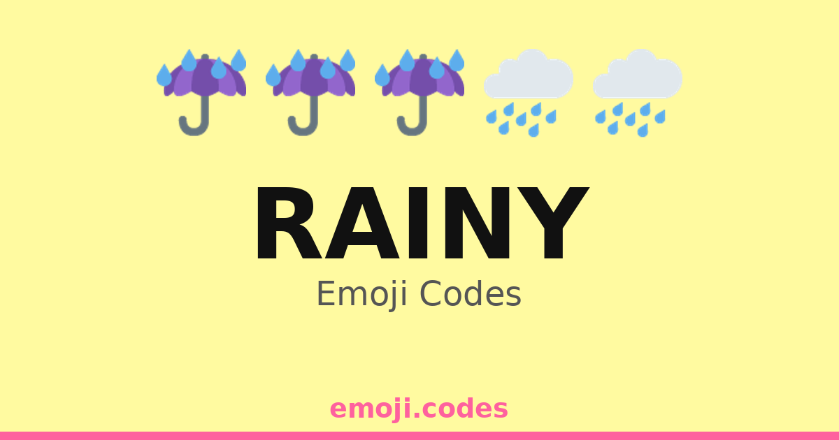 Rainy Emoji Codes 🌧️🌂🌌 — 447 Combinations to Copy & Paste