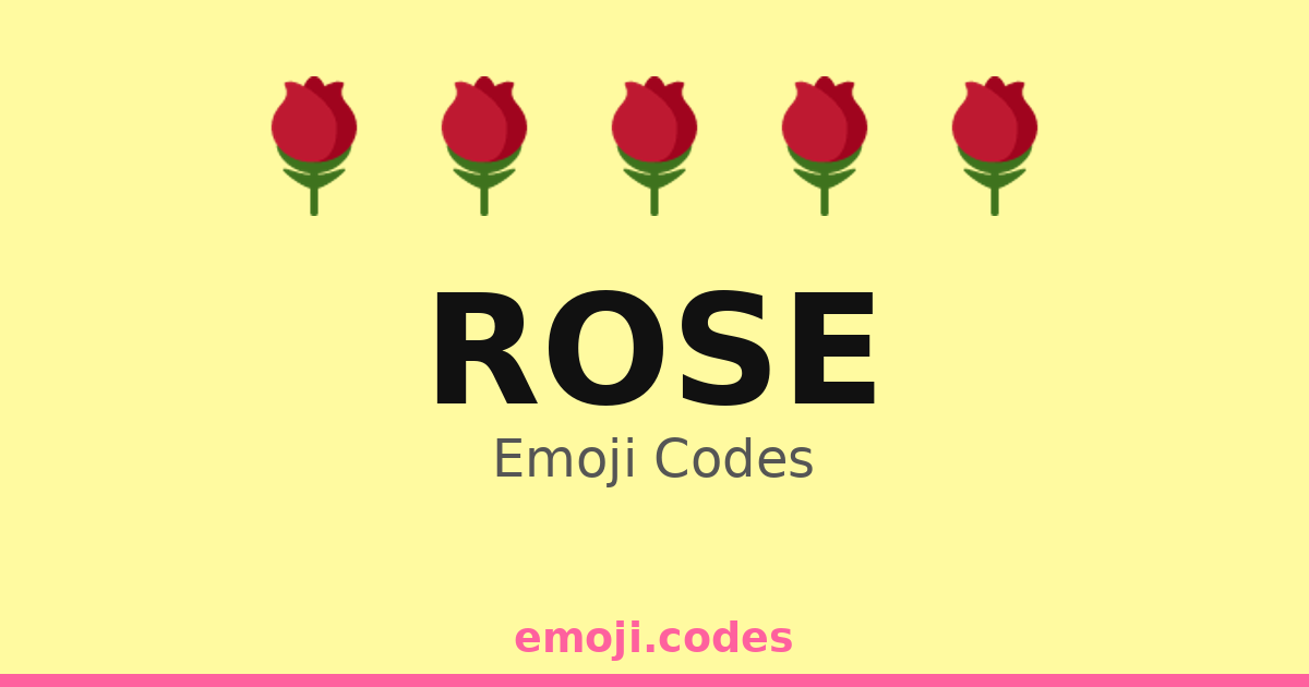 Rose Emoji Codes 🌱 — 457 Combinations to Copy & Paste