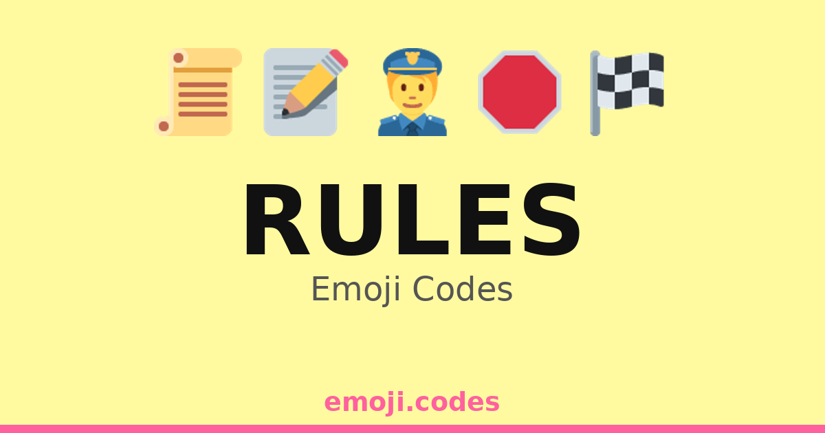 Rules Emoji Codes 🏁🚩🏆 — 167 Combinations to Copy & Paste