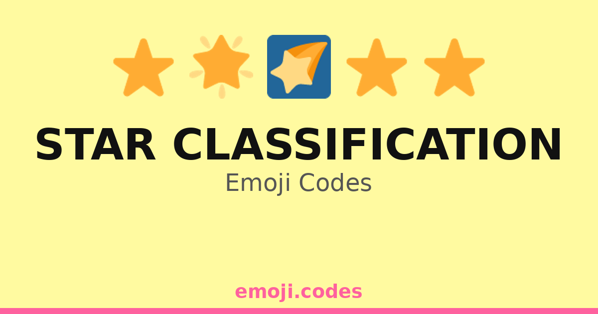 Star Classification Emoji Codes 🌌🌙🔭🌟 — 73 Combinations to Copy & Paste