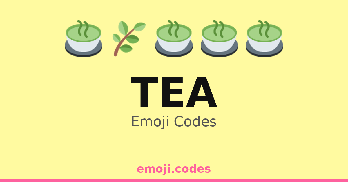 Tea Emoji Codes 🌿🍵 — 350 Combinations to Copy & Paste