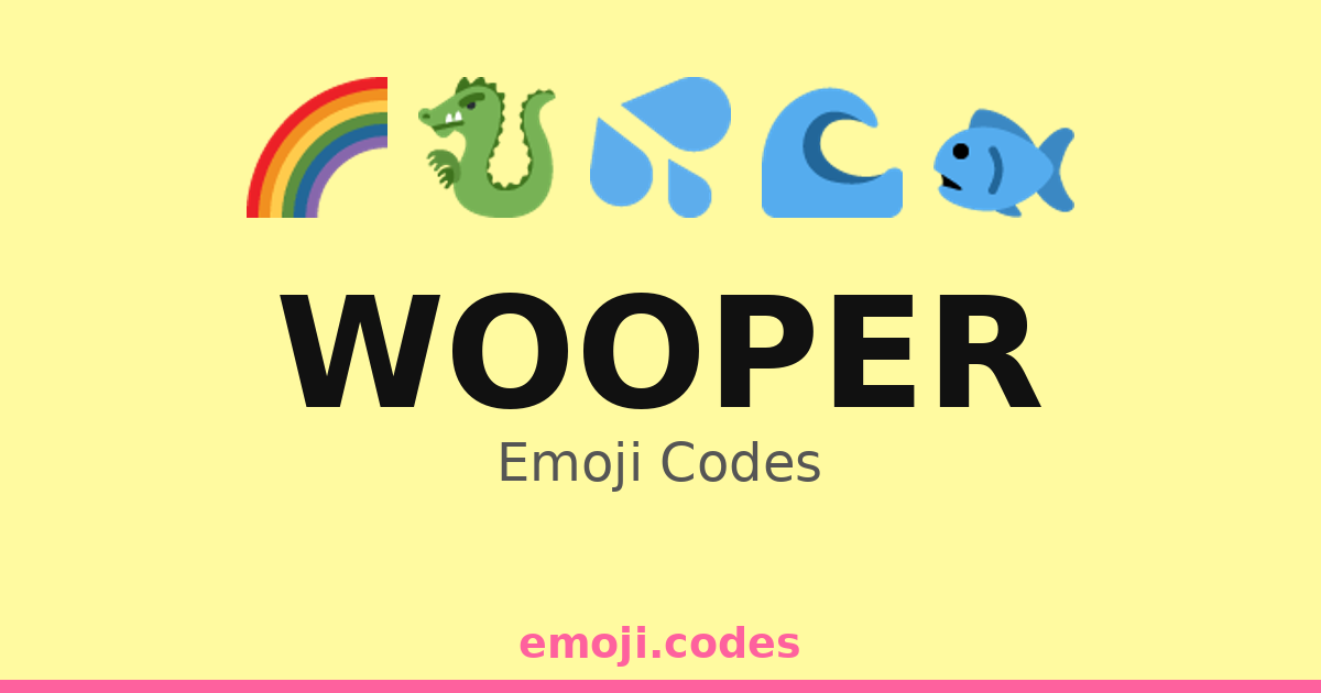 Wooper Emoji Codes 🌈🐸💧 — 24 Combinations to Copy & Paste